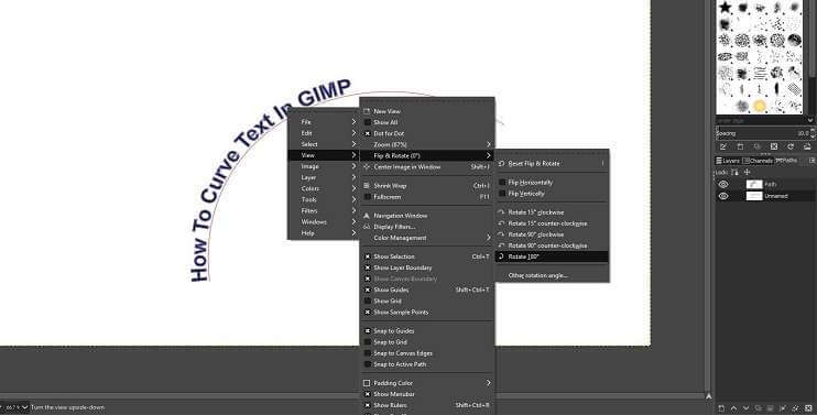 Simple Way to Create Curve Text in GIMP 04